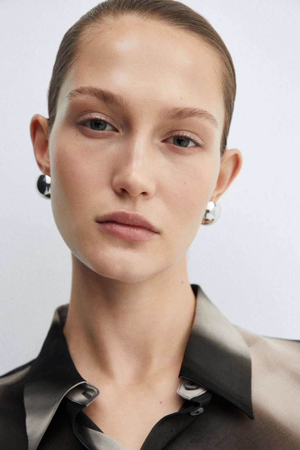 Mango mesh blouse met all over print zwart | wehkamp