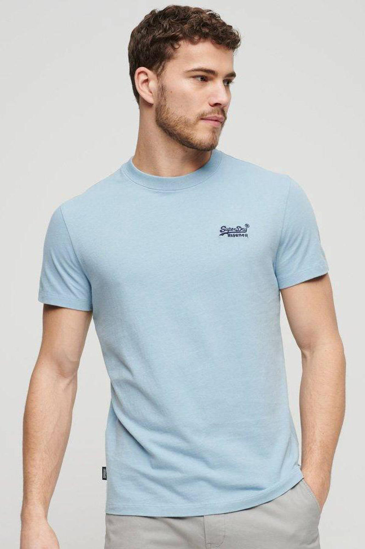Superdry gemêleerd regular fit T-shirt p74 | wehkamp