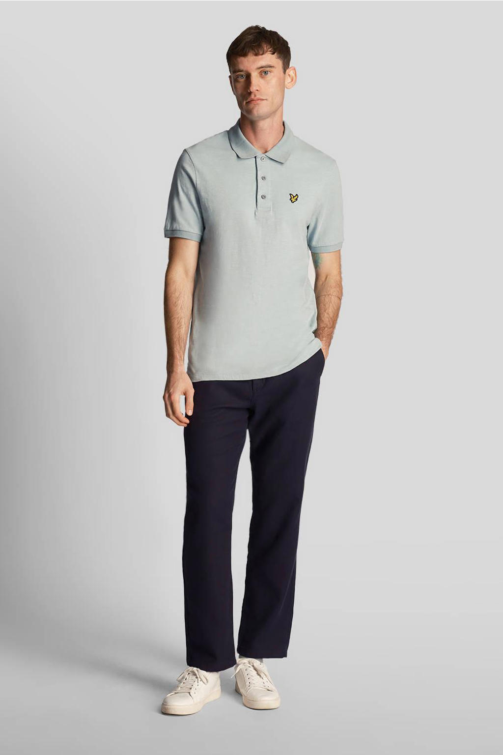 Lyle & Scott polo met logo a19 slate blue | wehkamp