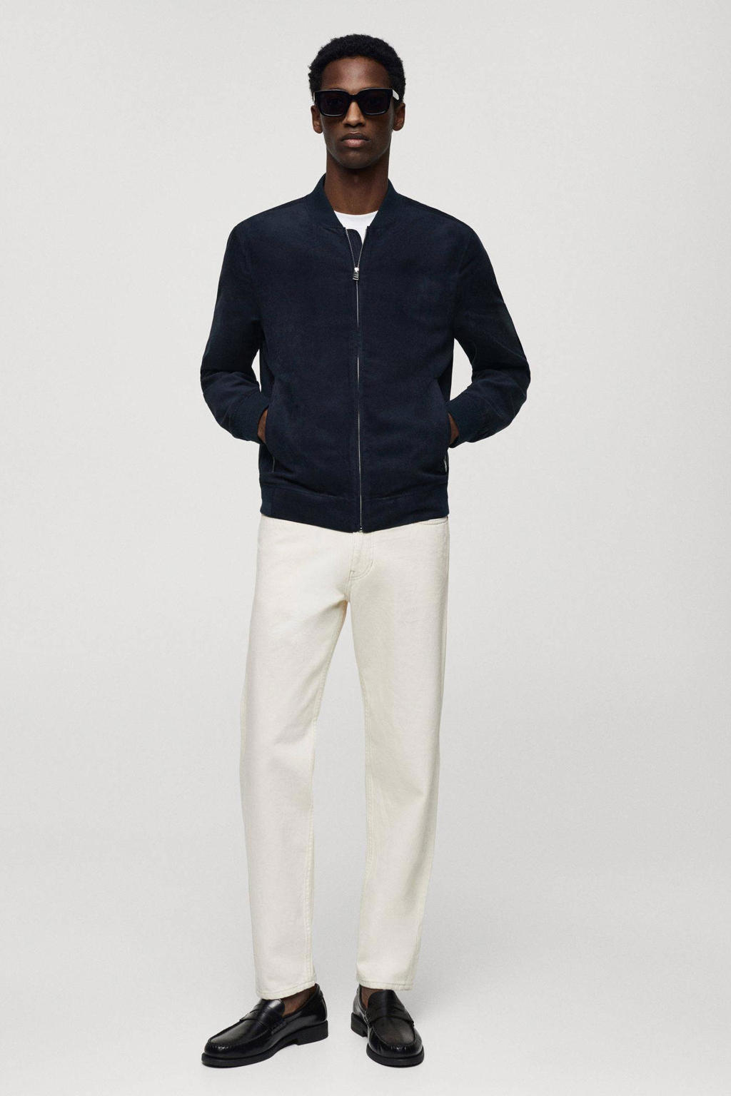 Mango Man baseball jacket donkerblauw | wehkamp