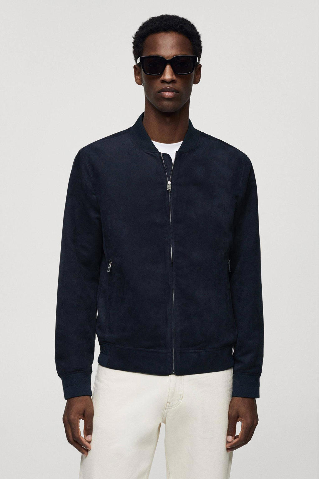 Mango Man baseball jacket donkerblauw | wehkamp