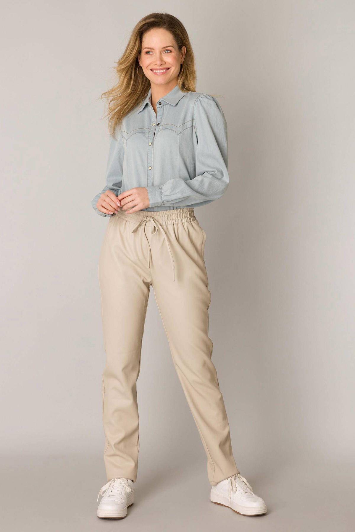 Ivy Beau denim blouse light blue denim | wehkamp