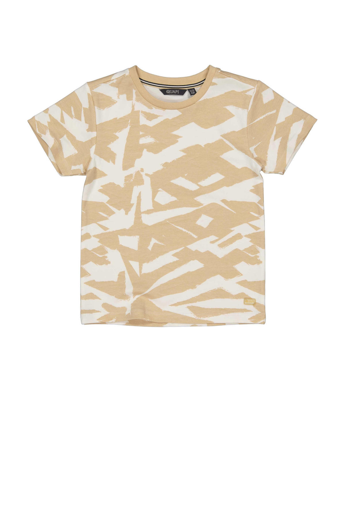 Quapi T-shirt BANI met all over print zand/wit | wehkamp