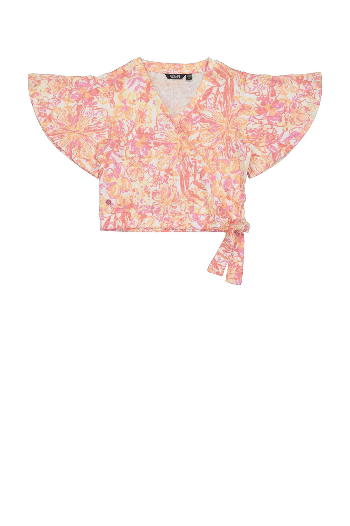 Quapi gebloemde top BOUDY roze/oranje/geel | wehkamp