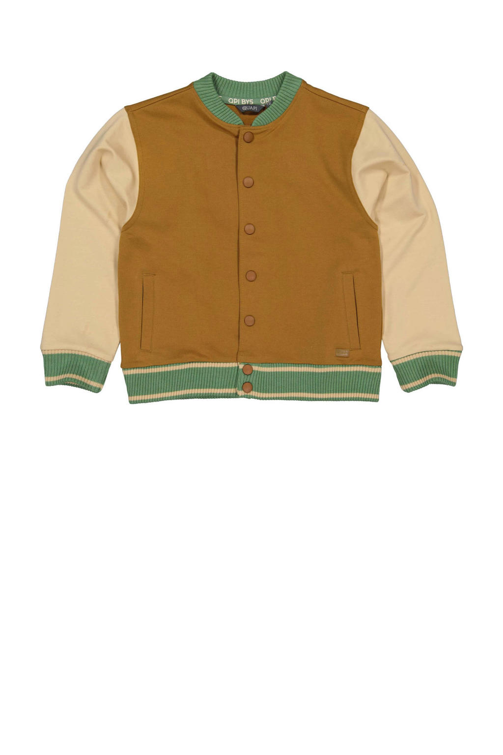 Quapi bomberjack zomer bruin/groen/beige | wehkamp