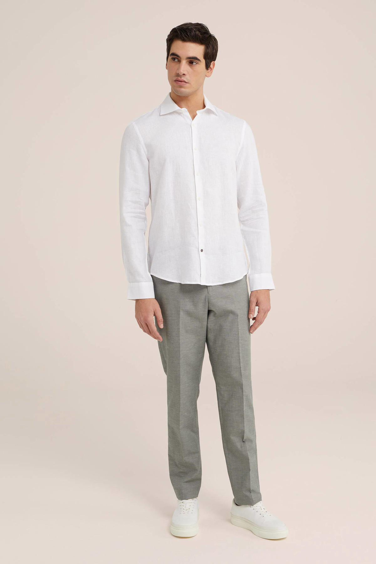 We Fashion Van Gils Regular Fit Overhemd White Dessin Wehkamp