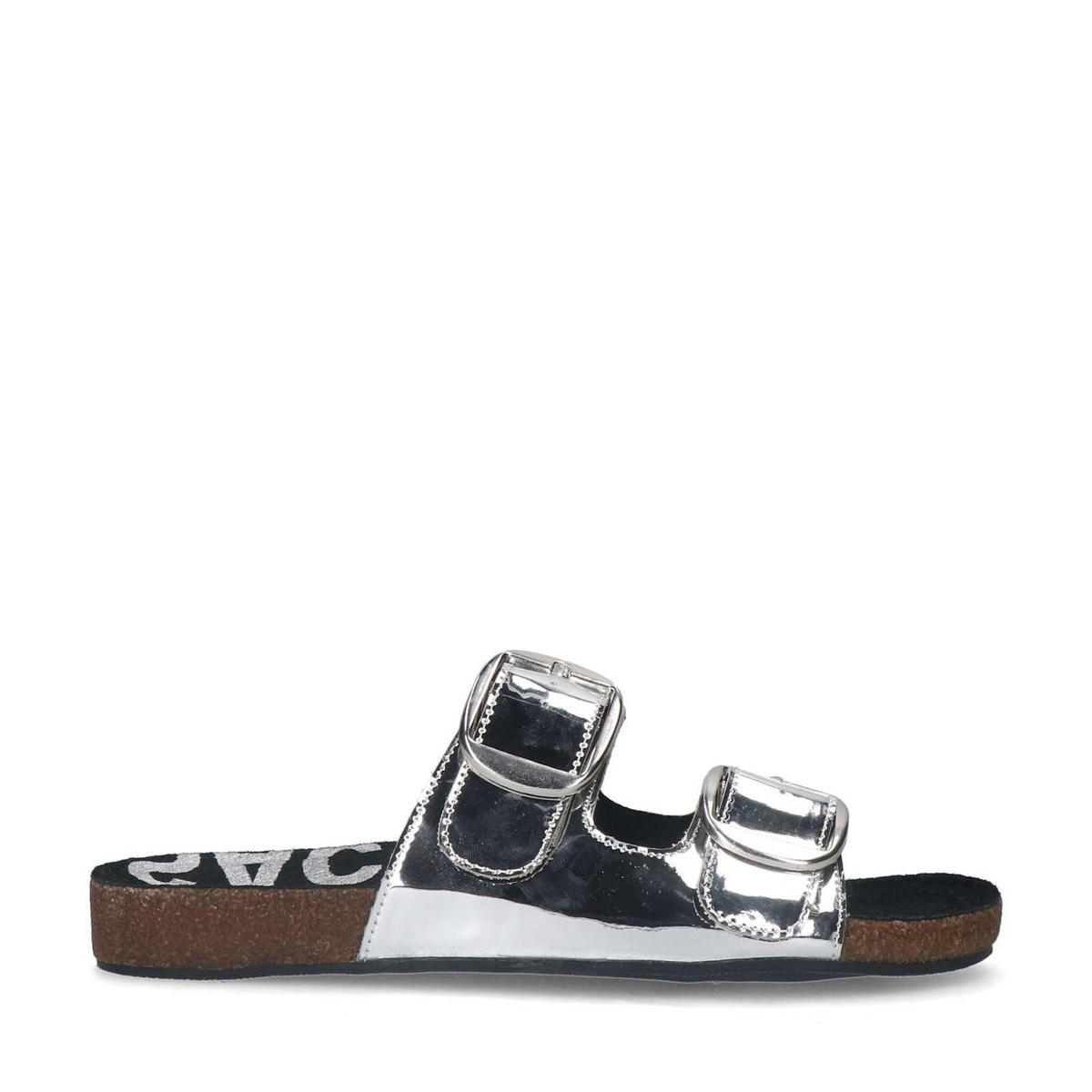 Sacha metallic slippers zilver | wehkamp