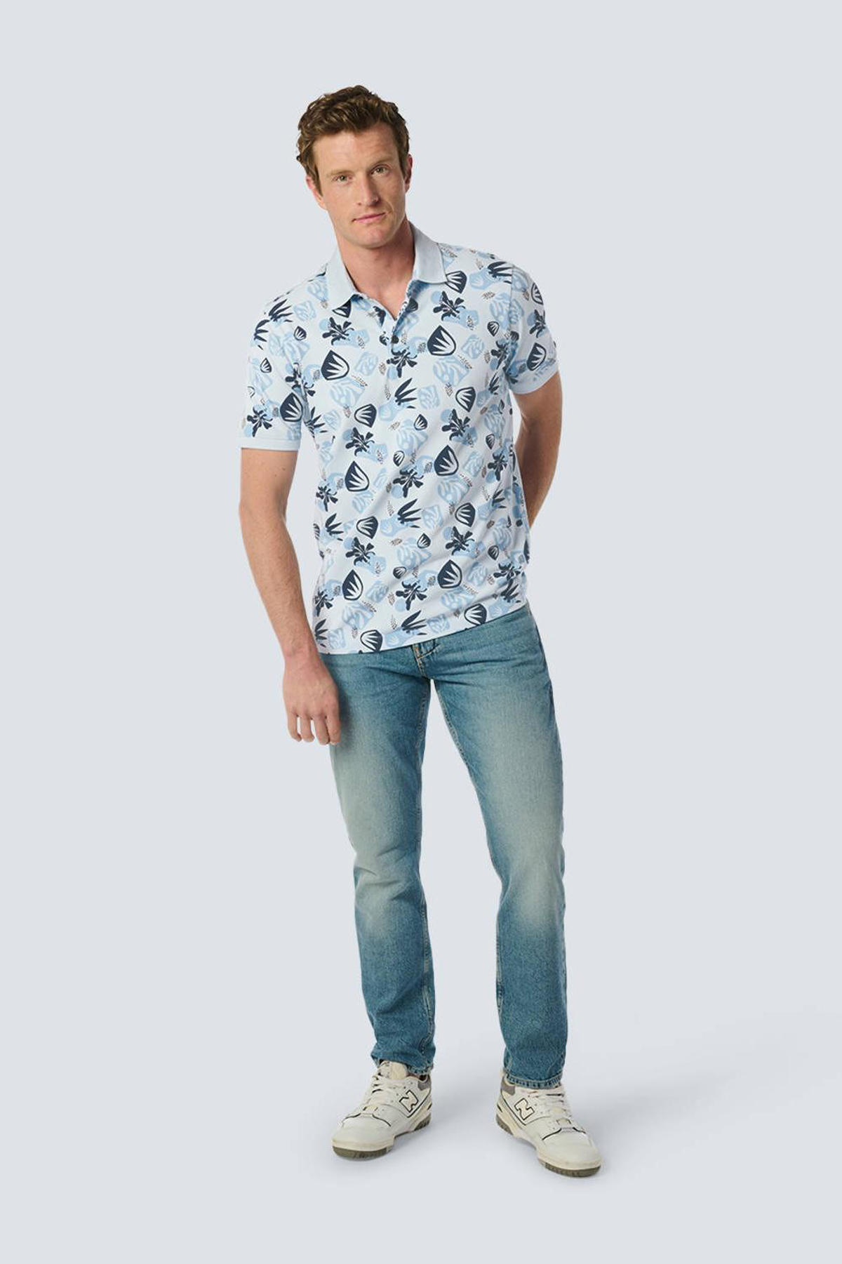 No Excess polo met all over print sky | wehkamp