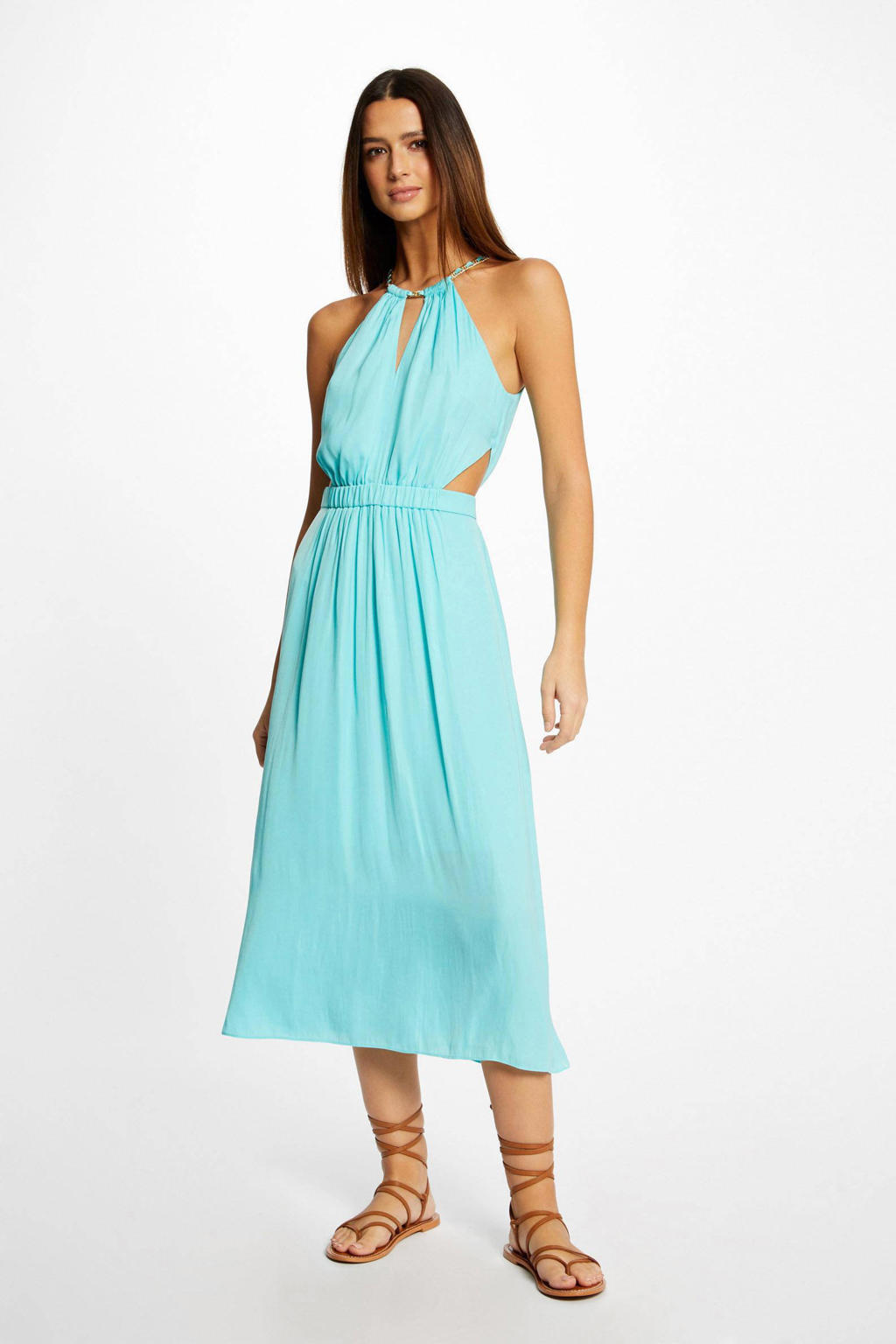 Morgan jurk met open detail lichtblauw | wehkamp