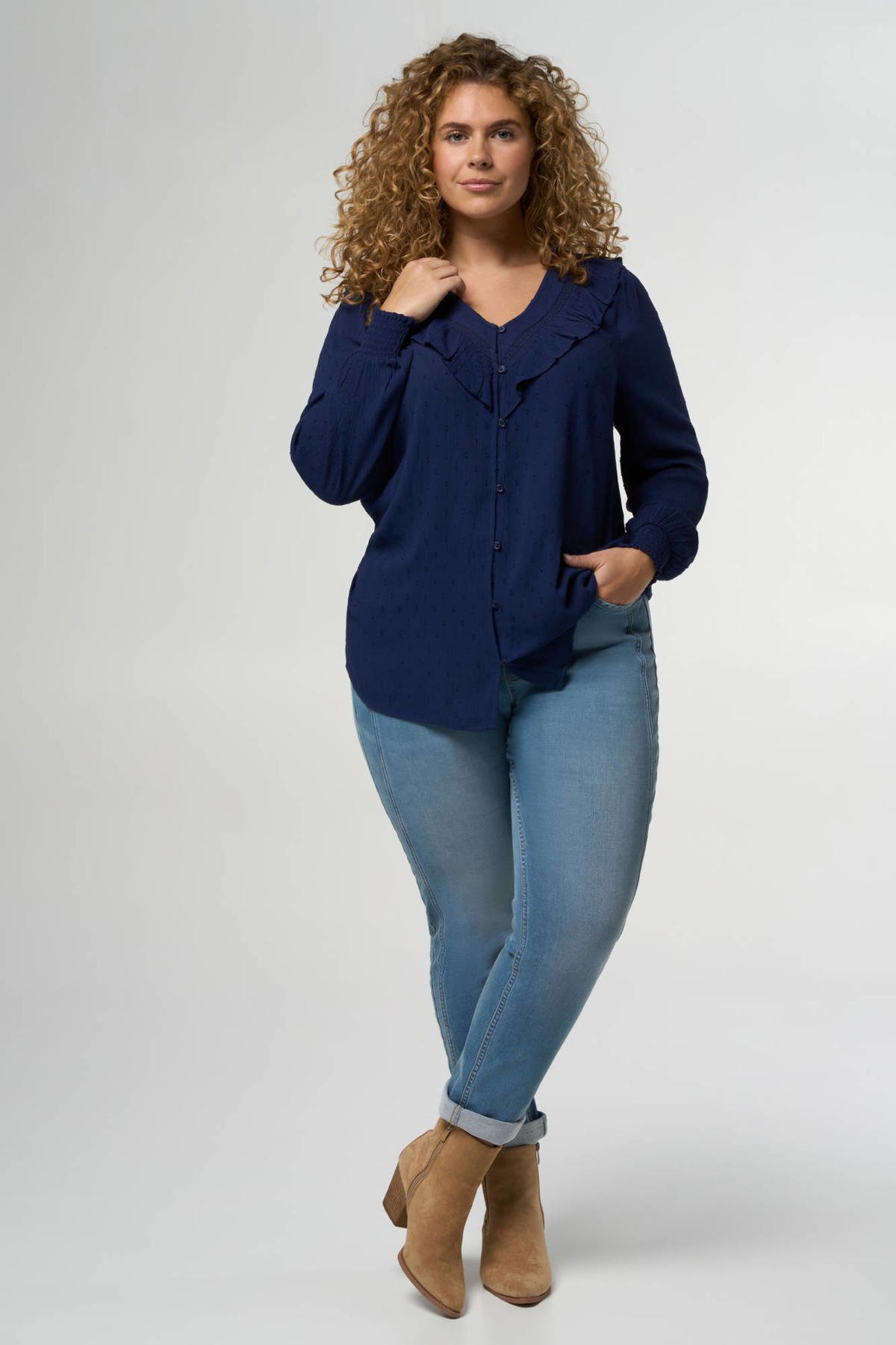 MS Mode blouse donkerblauw kopen? | Morgen in huis | wehkamp