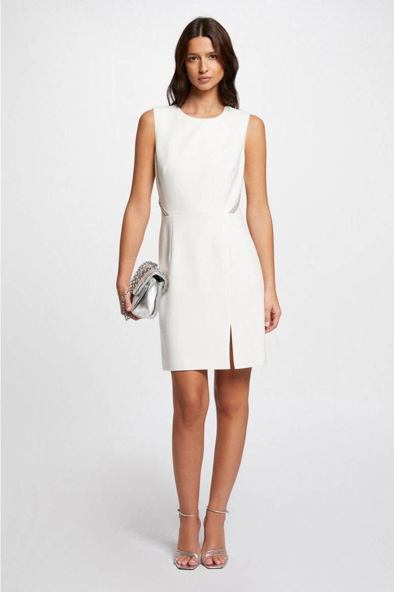 Morgan jurk met open rug gebroken wit | wehkamp