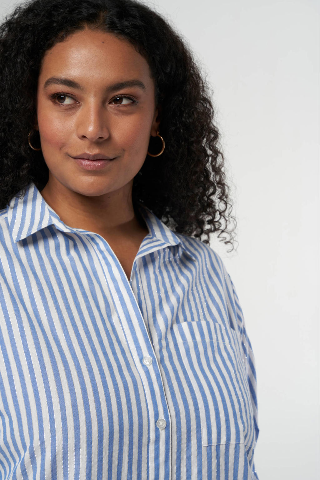 MS Mode gestreepte blouse blauw/wit | wehkamp