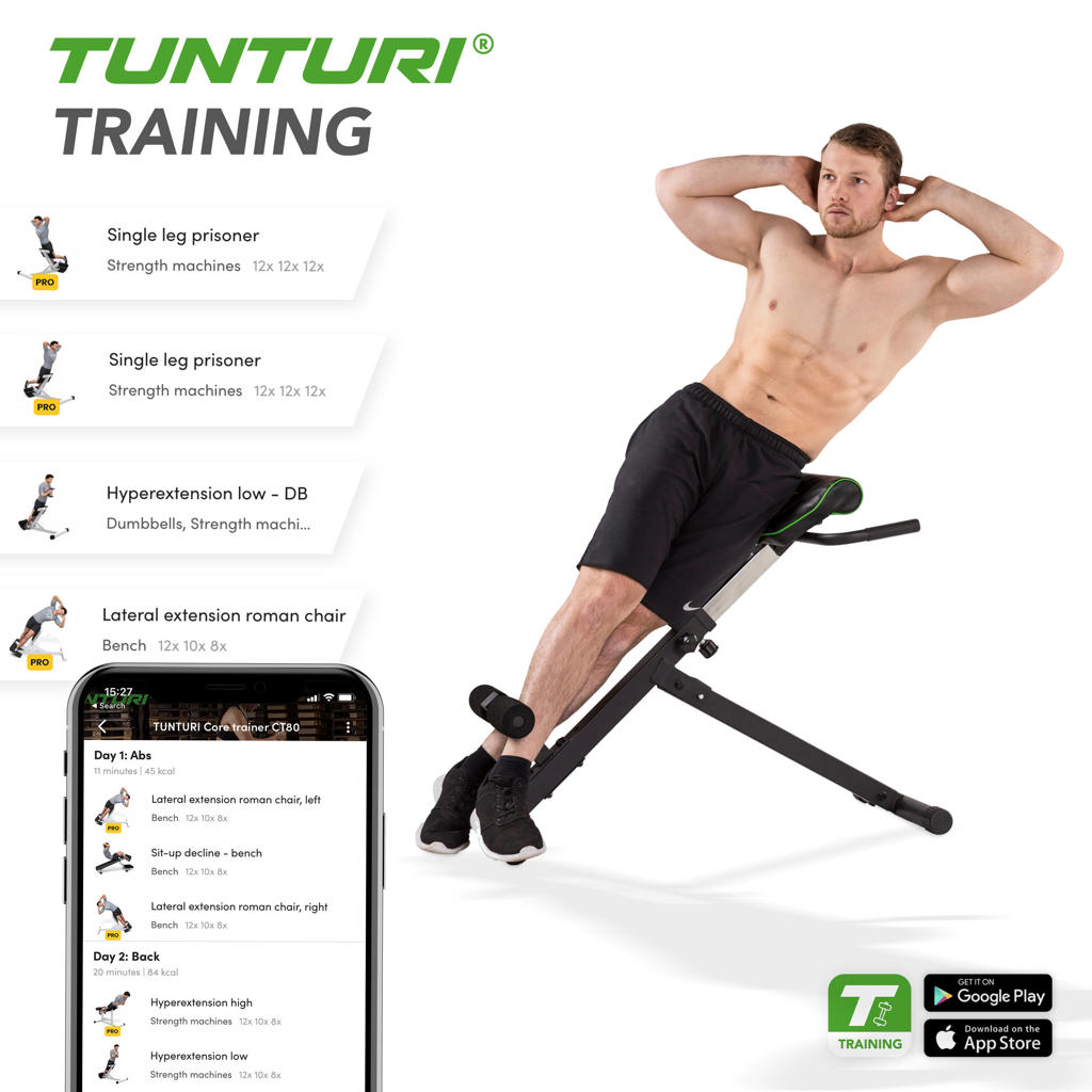 Tunturi core trainer CT40 zwart | wehkamp