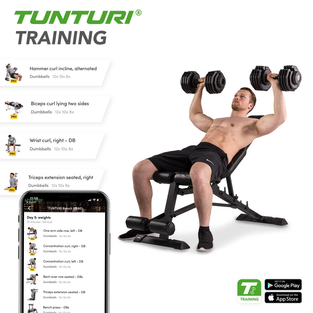 Tunturi halterbank UB80 kopen? | Morgen in huis | wehkamp