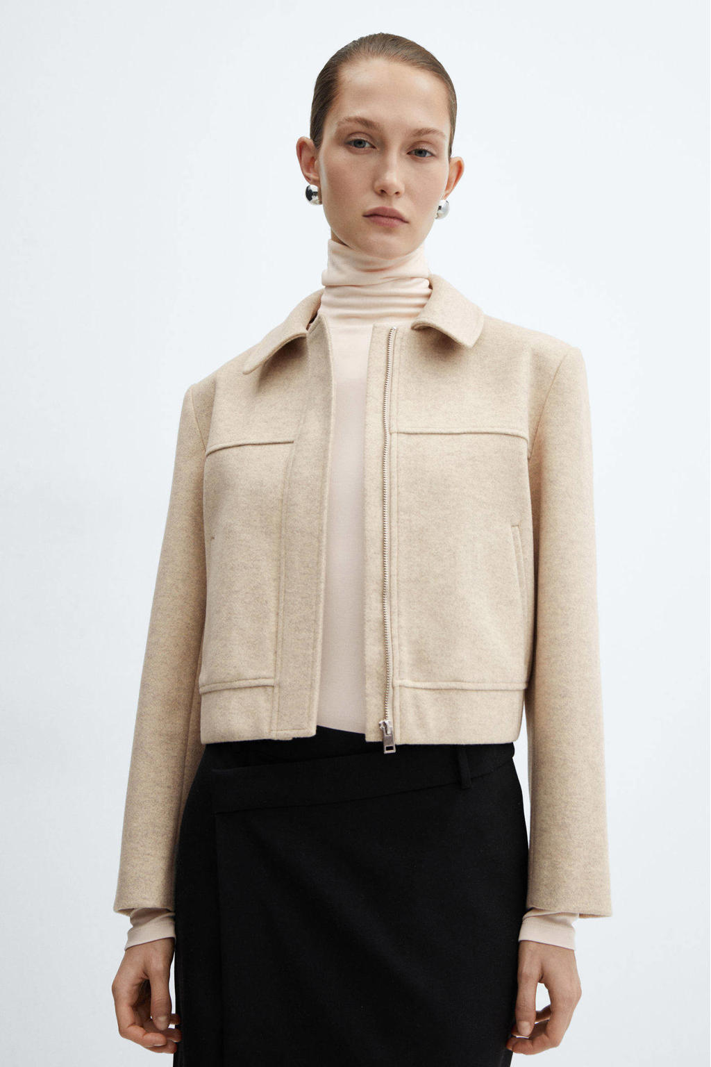 Mango kort jasje beige kopen? | Morgen in huis | wehkamp