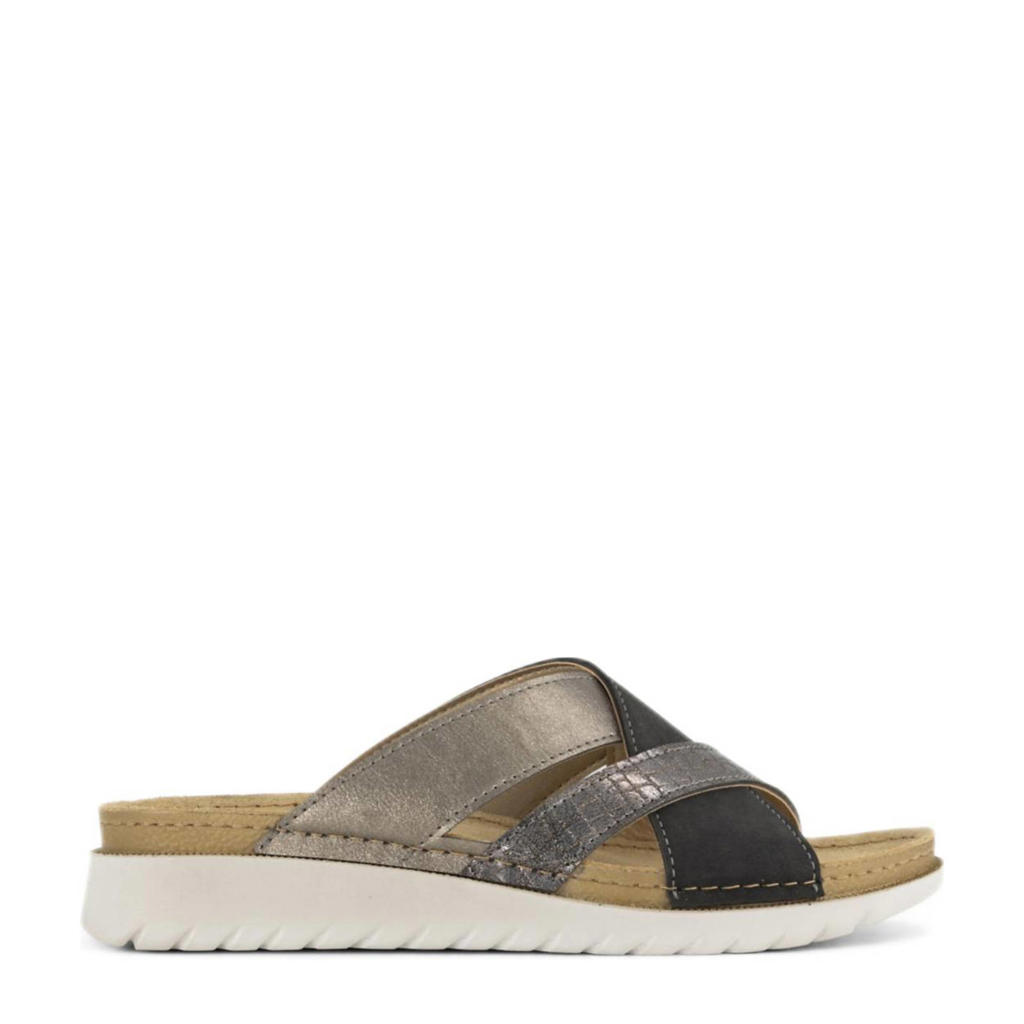 Easy Street comfort slippers zilver/blauw | wehkamp