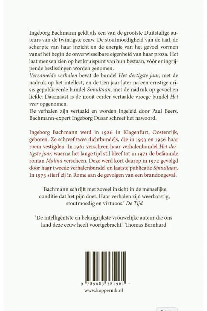 Ingeborg Bachmann Verzamelde verhalen | wehkamp