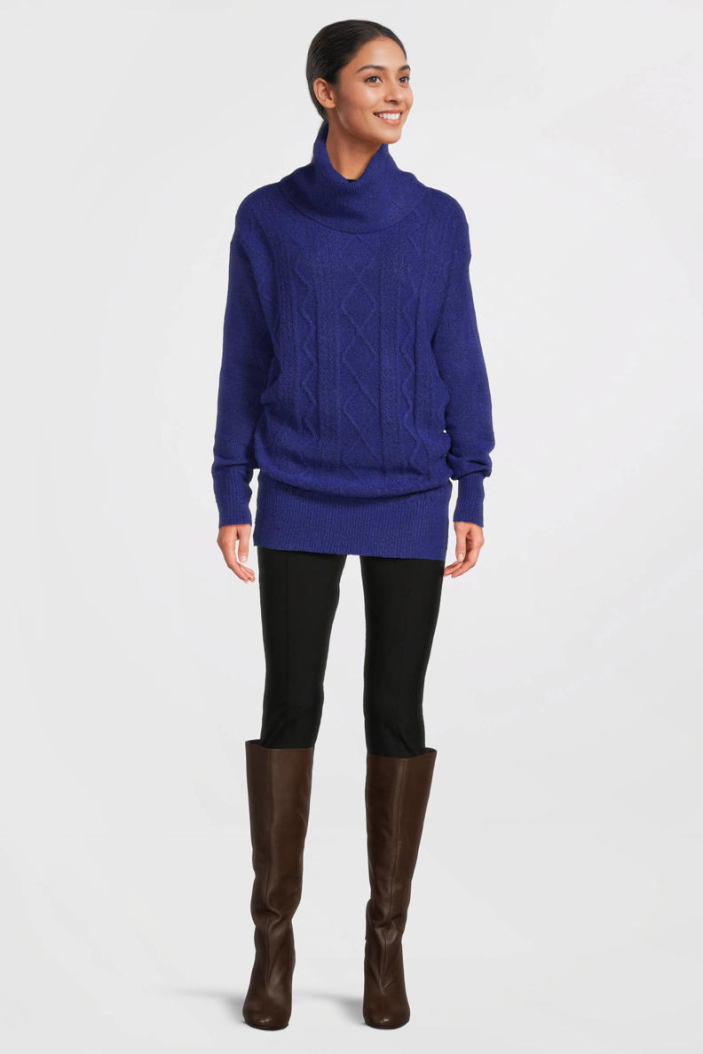 Imagine gebreide trui met rolkraag blauw | wehkamp