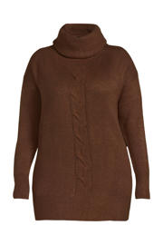 GREAT LOOKS trui met rolkraag donkerbruin | wehkamp