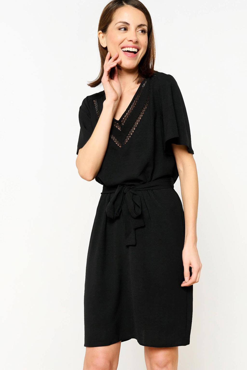 LOLALIZA jurk met open rug zwart | wehkamp