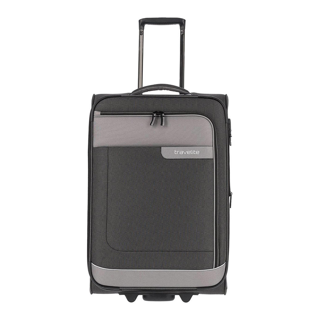 Travelite trolley Viia 67 cm. Expandable antraciet | wehkamp