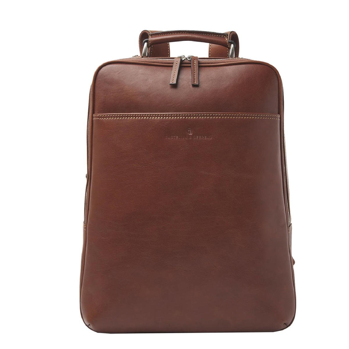 Castelijn & Beerens leren rugzak Verona + tablet bruin | wehkamp