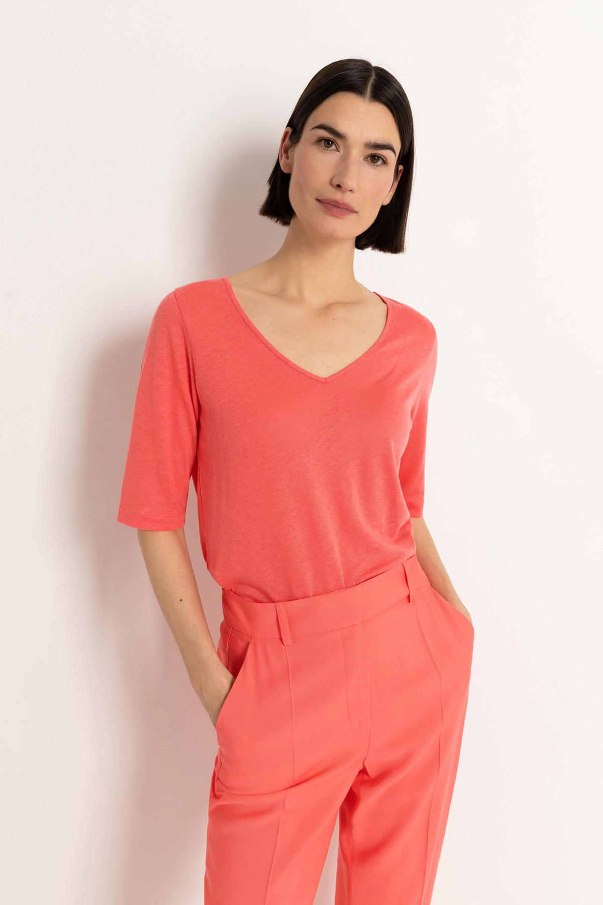 Claudia Sträter top koraalrood | wehkamp