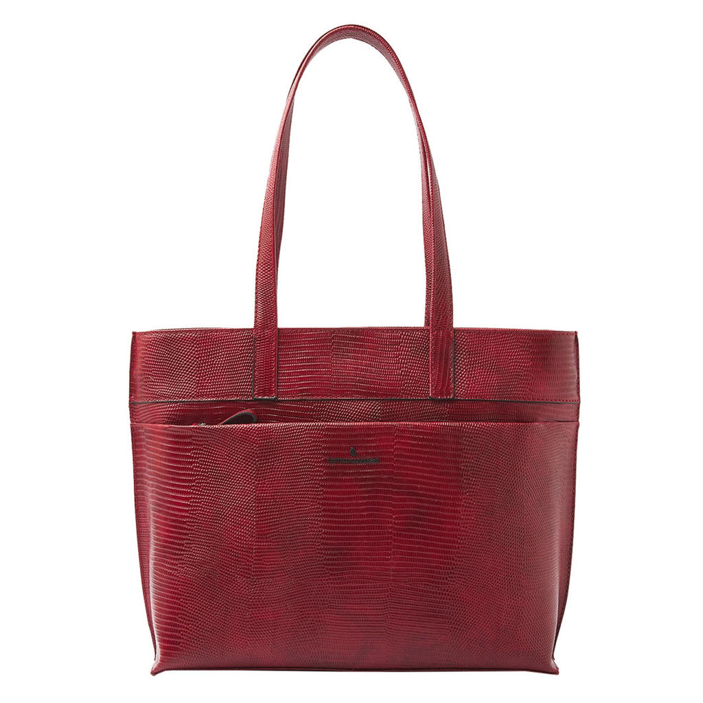 Castelijn & Beerens 15.6 inch leren laptoptas Donna Eline rood | wehkamp