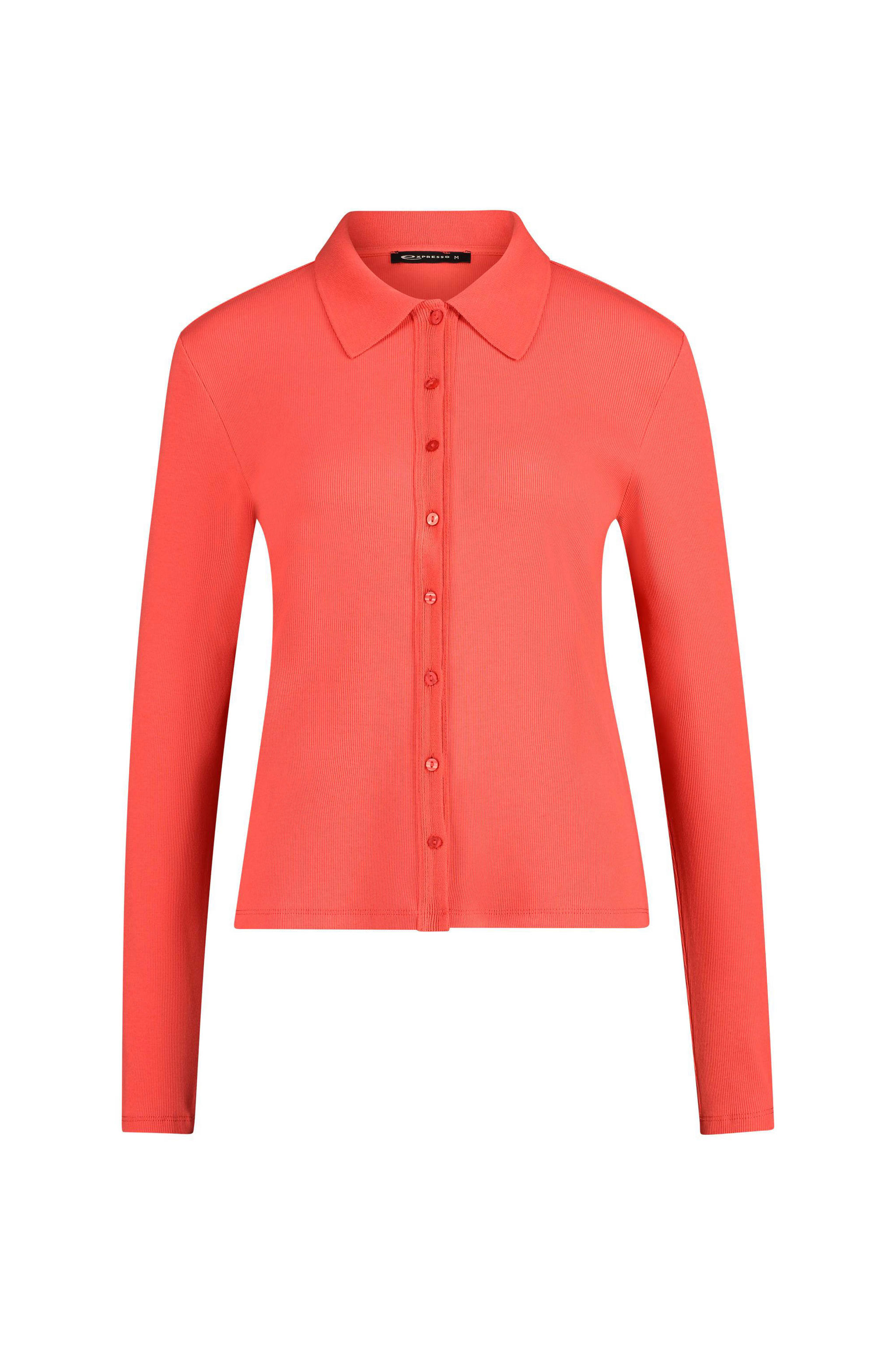 Expresso jersey blouse koraalrood | wehkamp