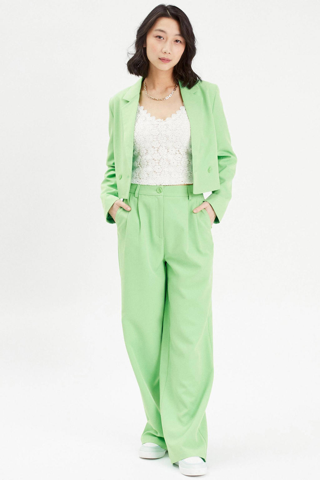 Cache Cache cropped blazer groen | wehkamp