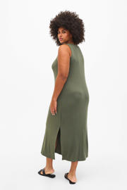 Zizzi maxi jurk VCARLY kaki kopen? | Morgen in huis | wehkamp