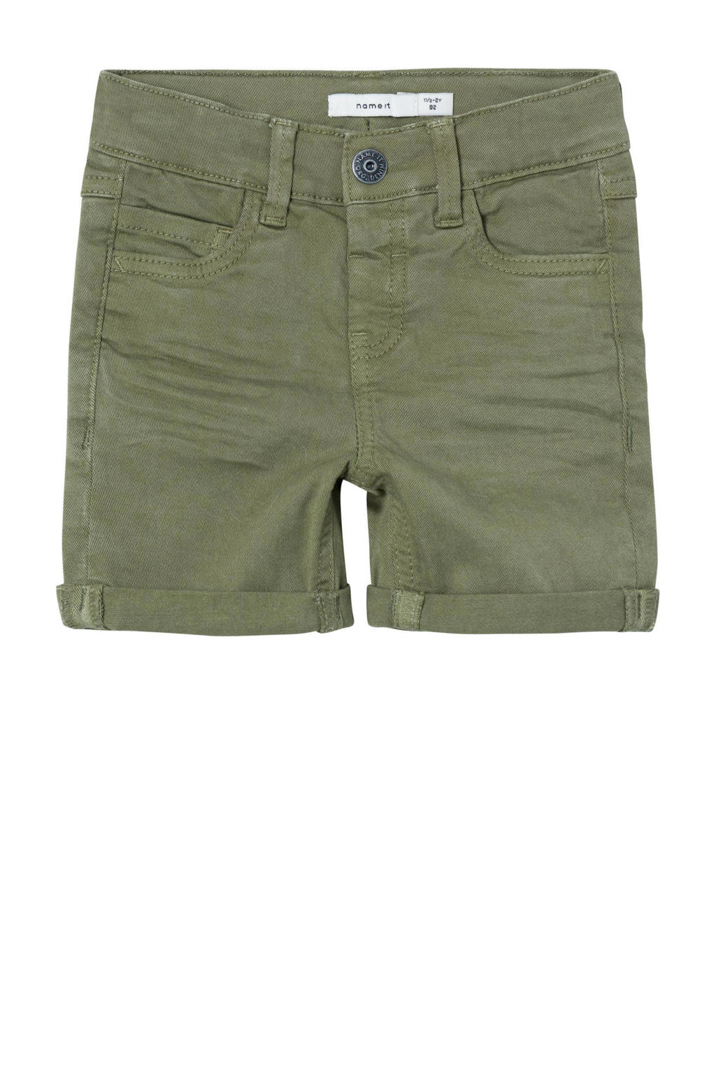 NAME IT MINI regular fit casual short NMMSILAS donkergroen | wehkamp