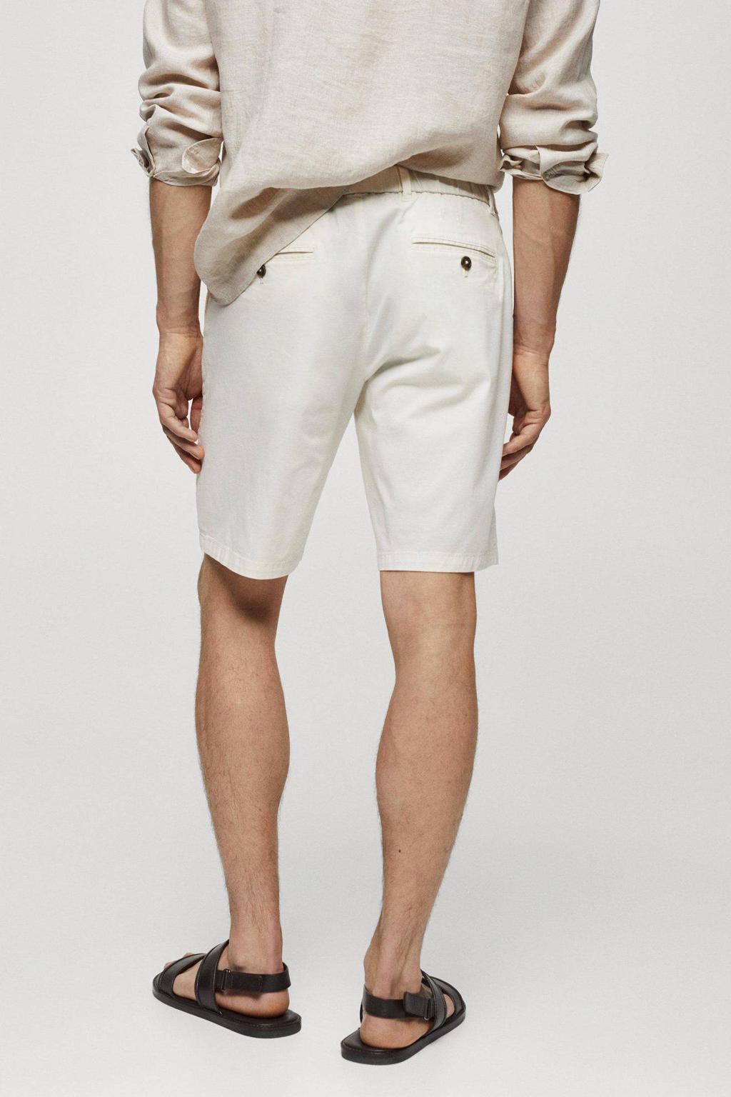 Mango Man regular fit short ecru | wehkamp