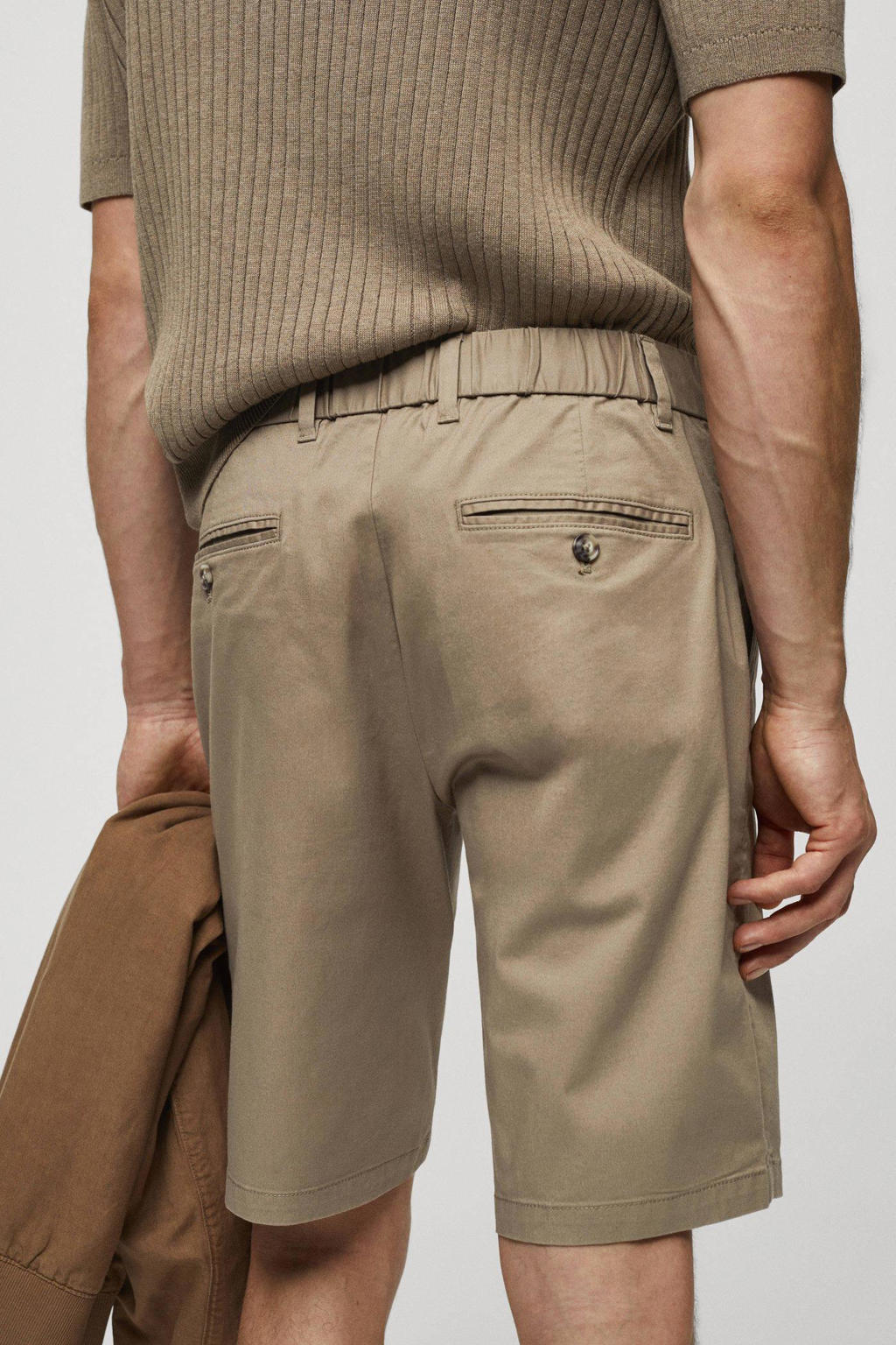 Mango Man regular fit short lichtbruin | wehkamp