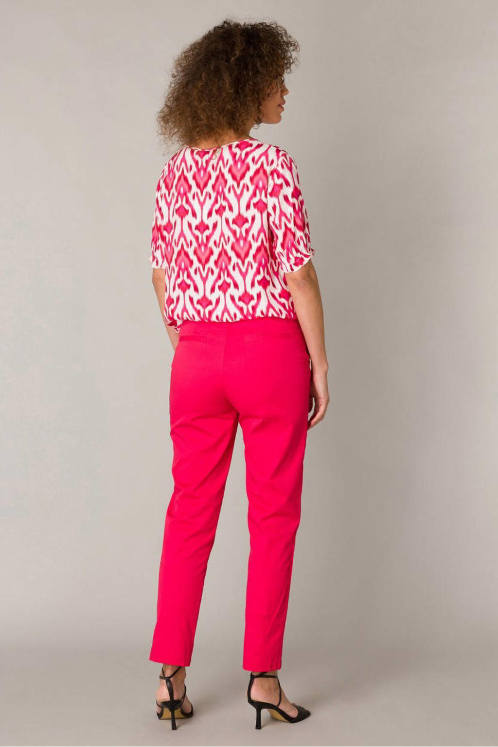 Yest top met all over print rood/ecru | wehkamp