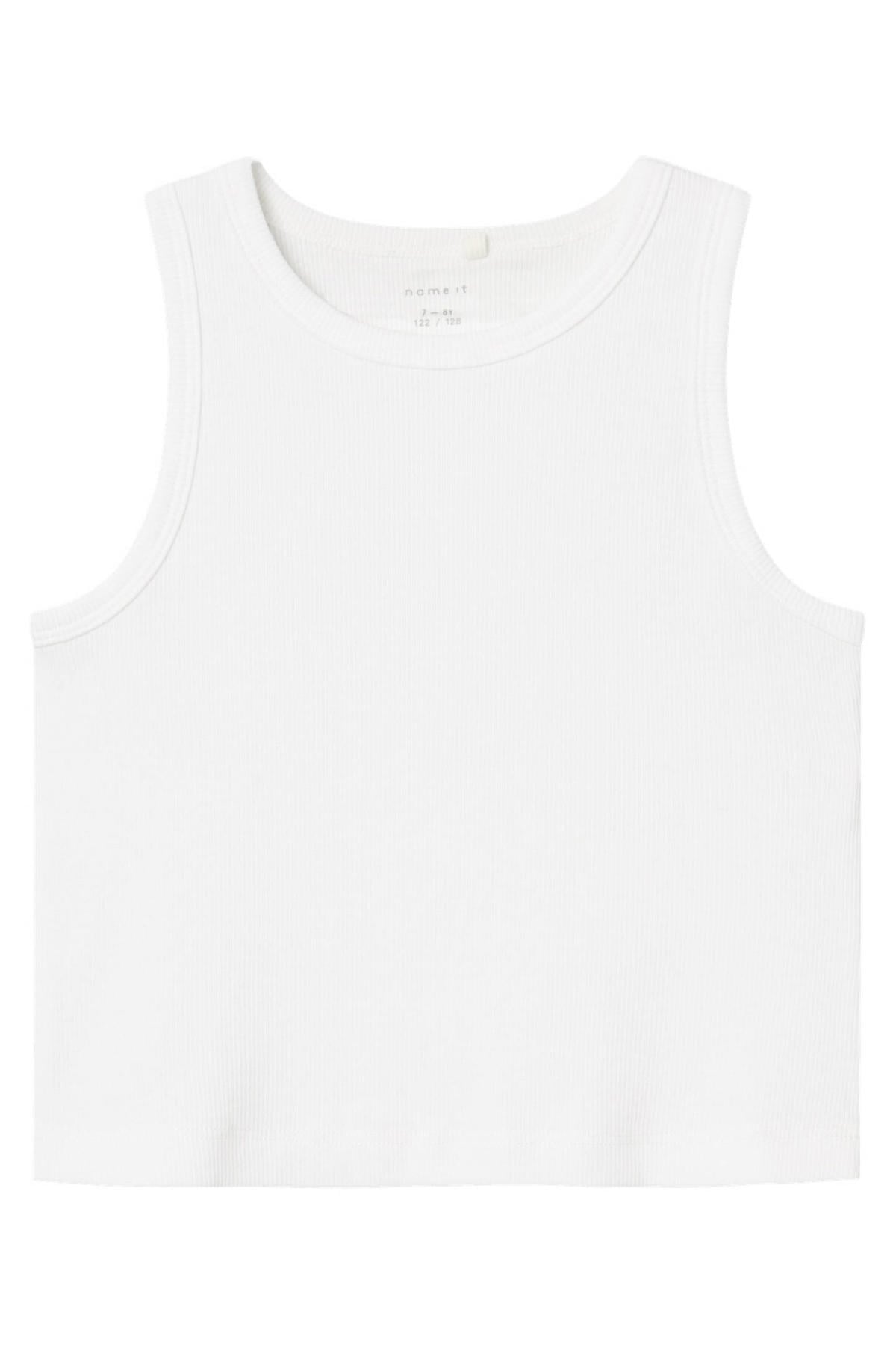 NAME IT KIDS top NKFNAKAL SL CROP TOP NOOS wit | wehkamp