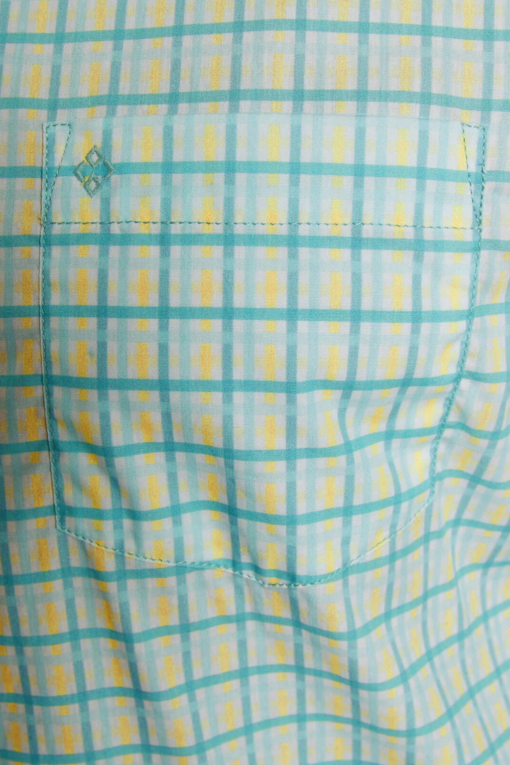 Charles Colby geruit loose fit overhemd DUKE FARNEL Plus Size turqoise ...