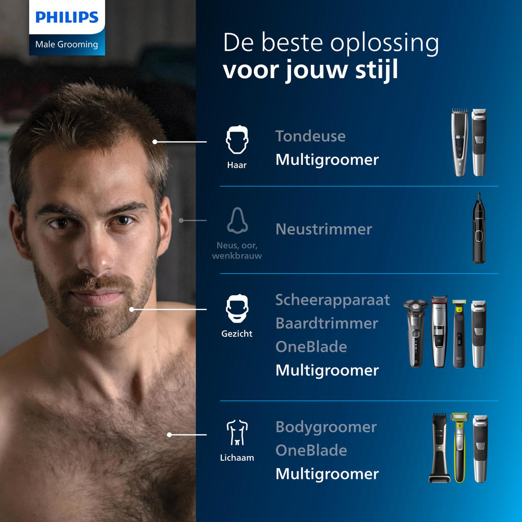 Philips Series 9000 All-in-One trimmer MG9553/15 20-in-1 | wehkamp
