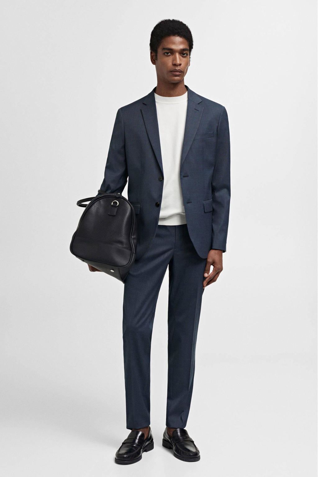 Mango Man super slim fit colbert midden blauw | wehkamp