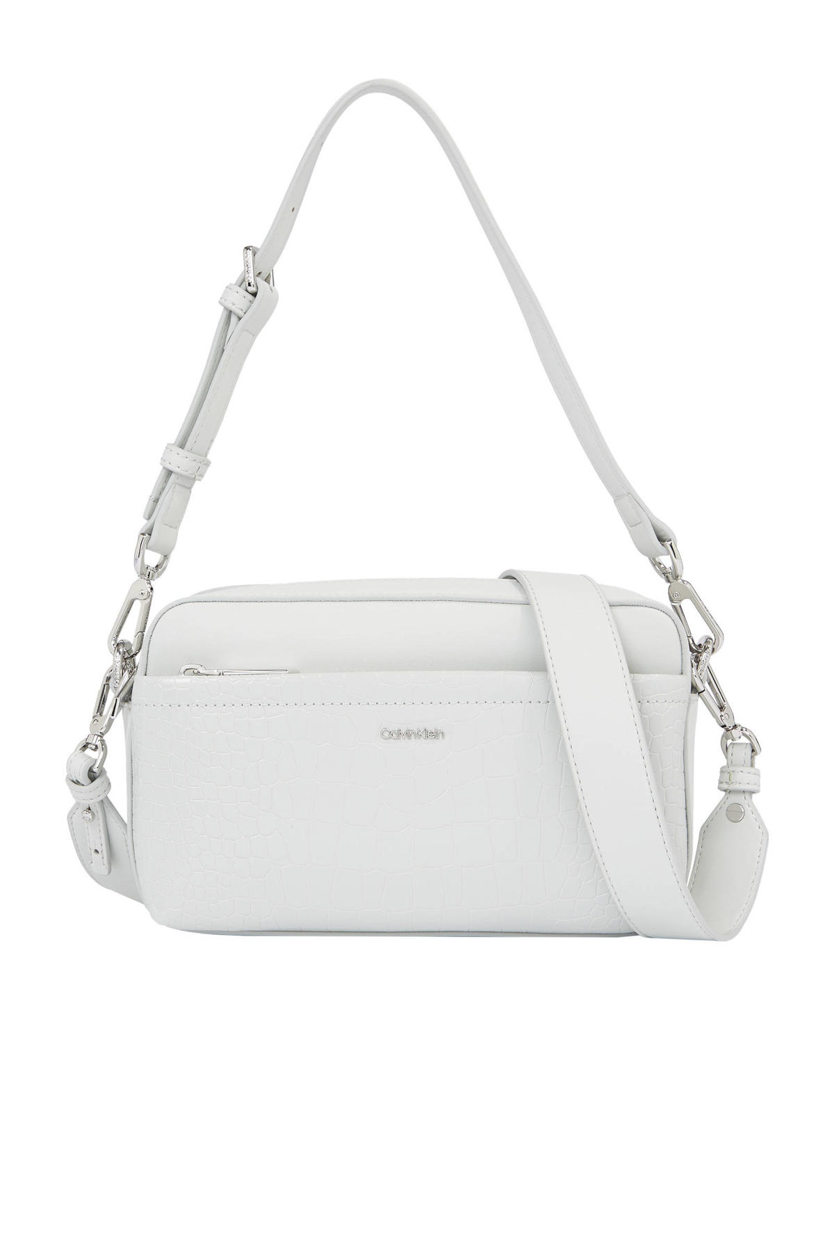 Calvin Klein crossbody tas CK Must met crocoprint ecru | wehkamp