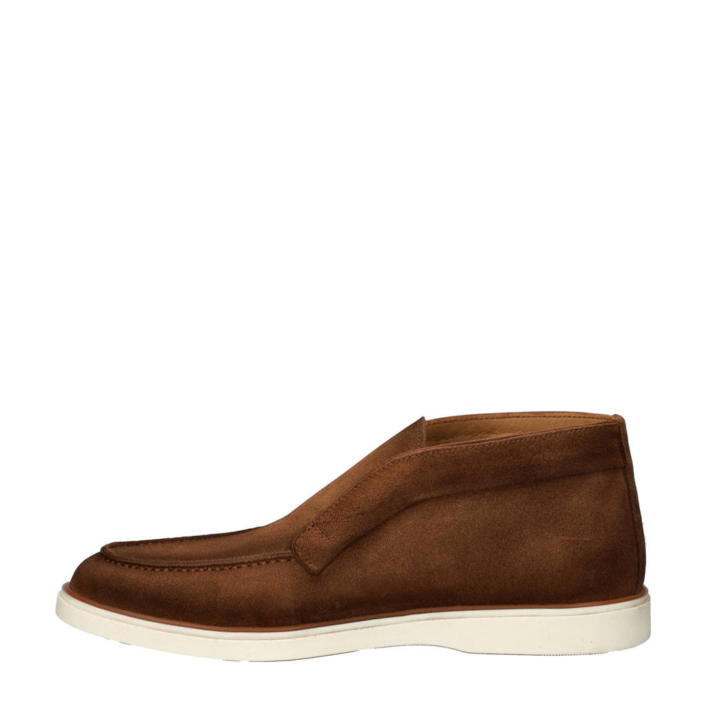 Nelson suede instappers cognac | wehkamp