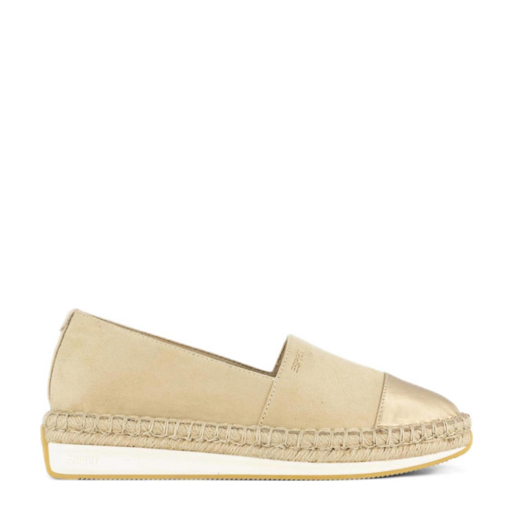 ESPRIT espadrilles beige/goud | wehkamp