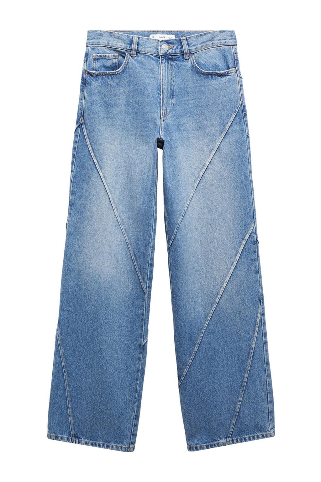 Mango wide leg jeans medium blue denim | wehkamp