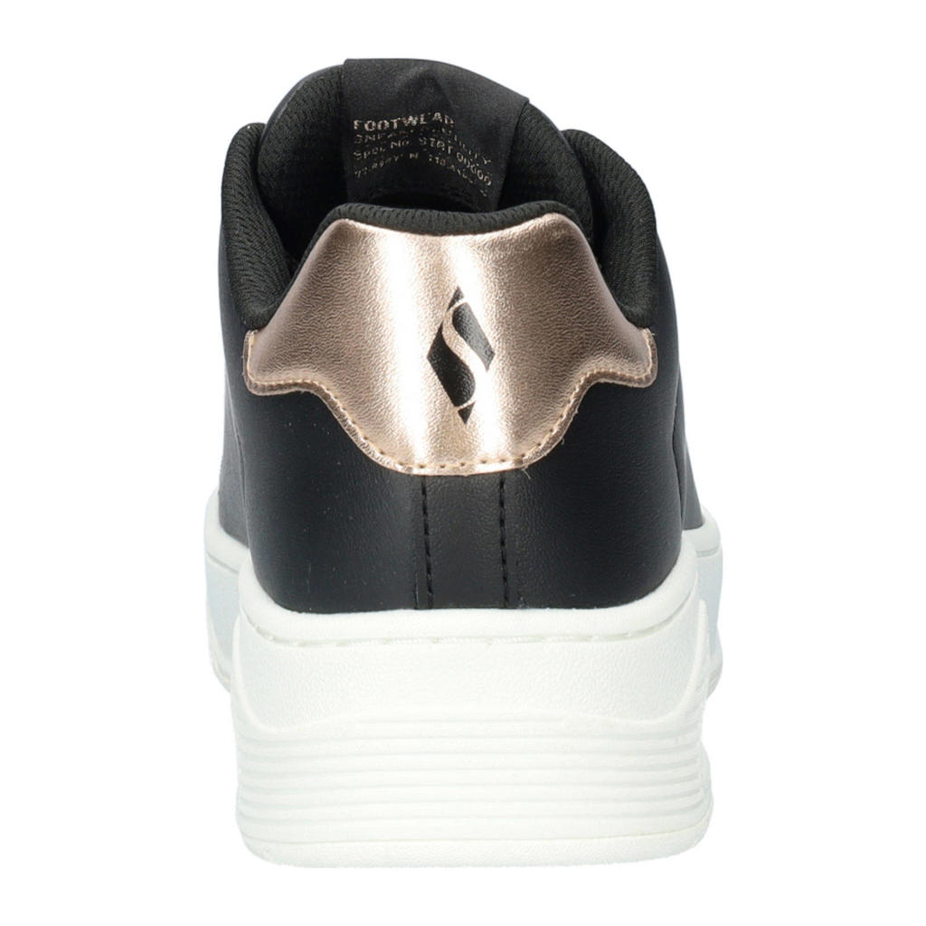 Skechers Uno Court leren sneakers zwart | wehkamp