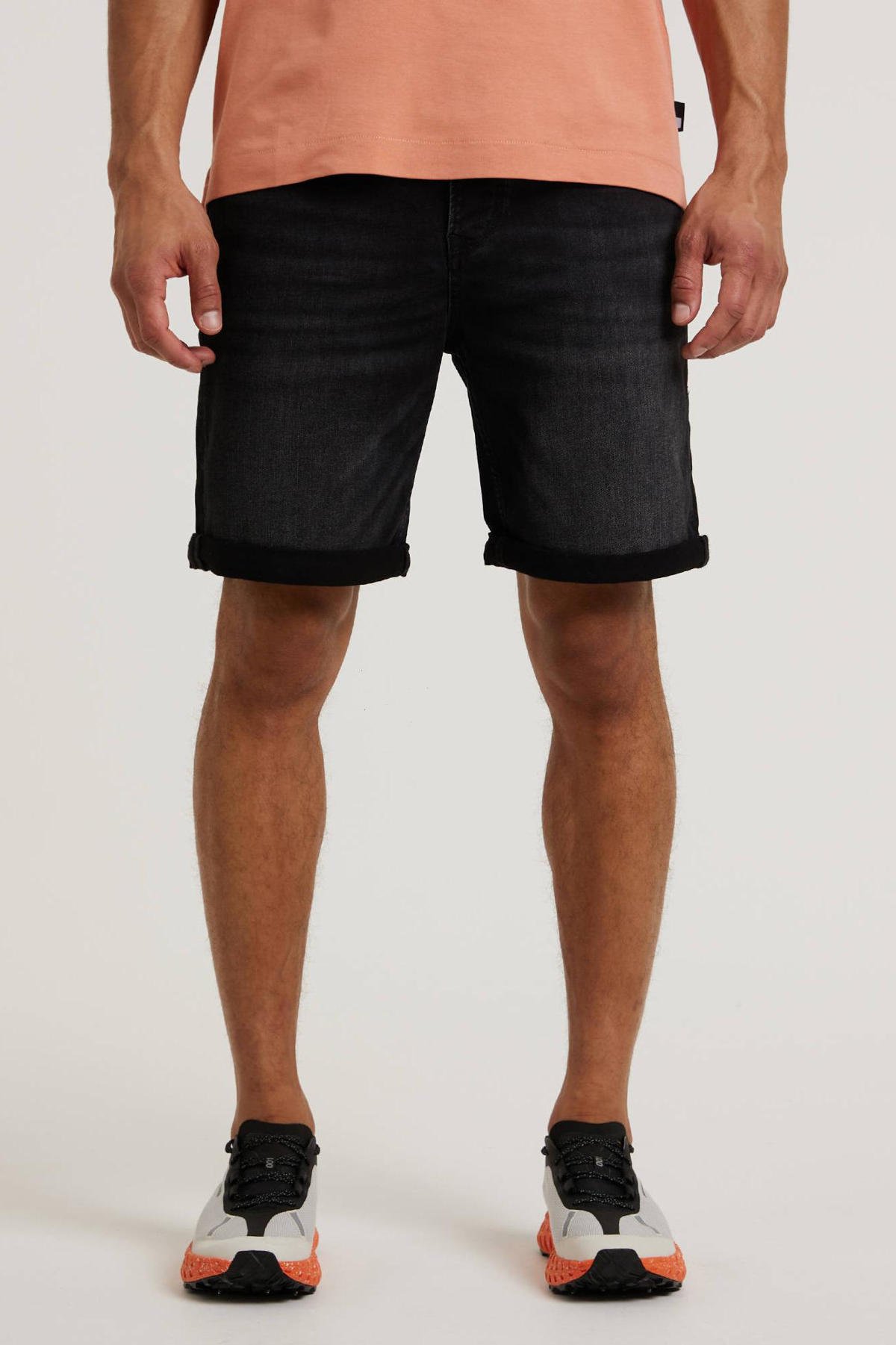 CHASIN' slim fit short CROWN.S TRIX black denim | wehkamp