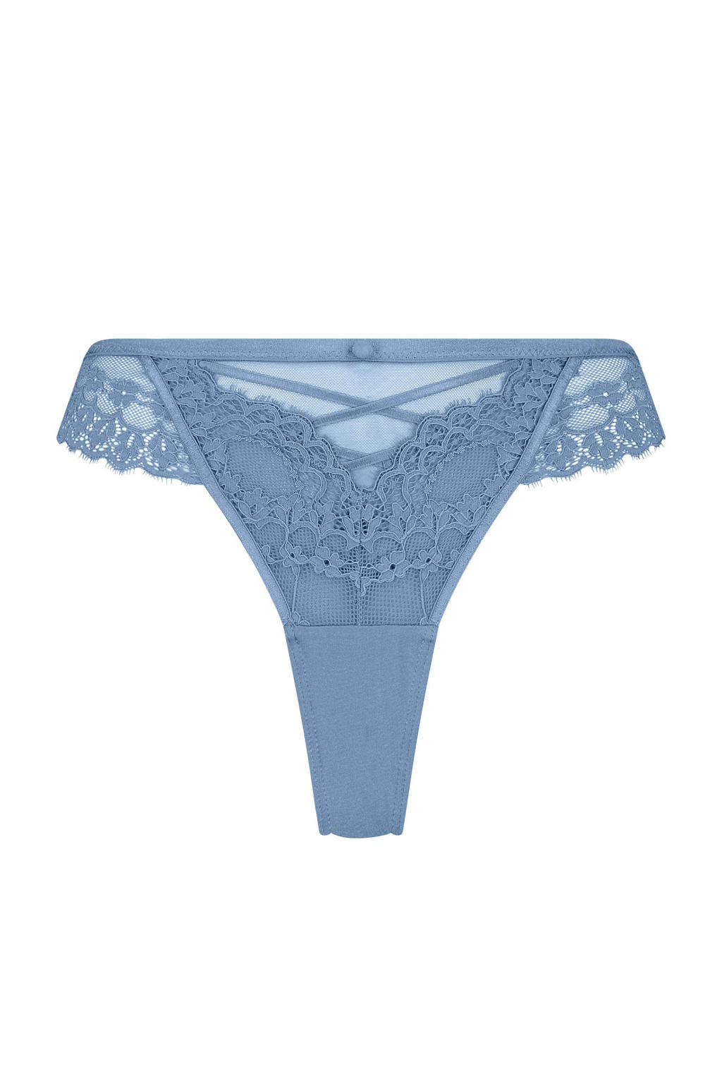 Hunkemöller string Daisy blauw | wehkamp