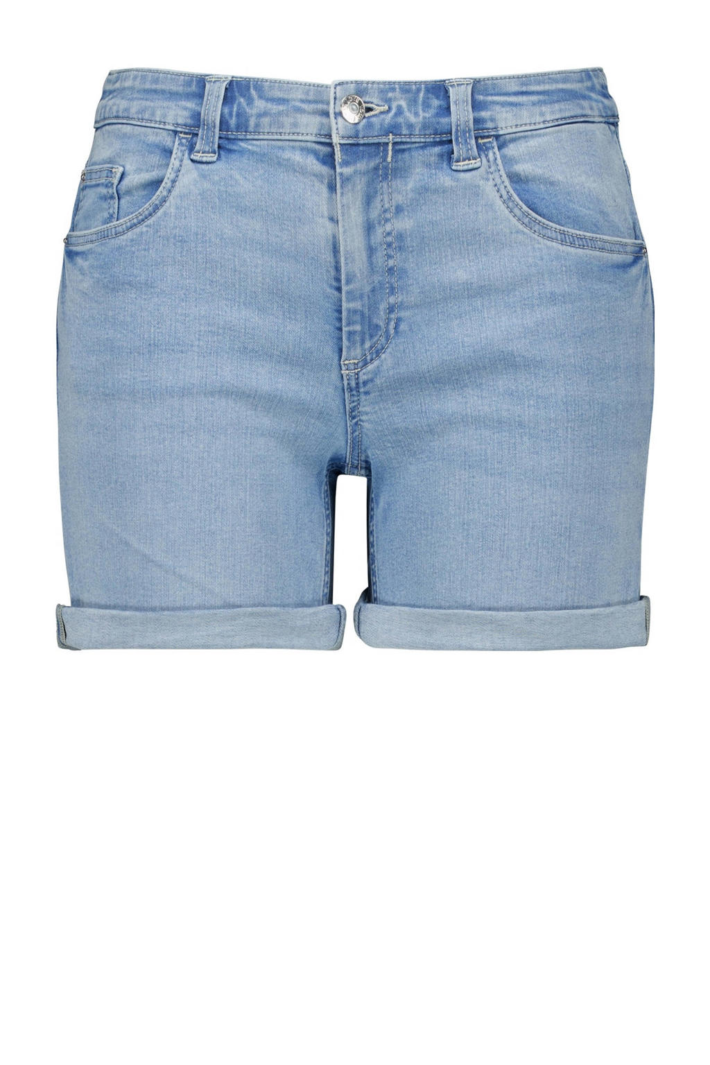 MS Mode slim fit short light blue denim | wehkamp