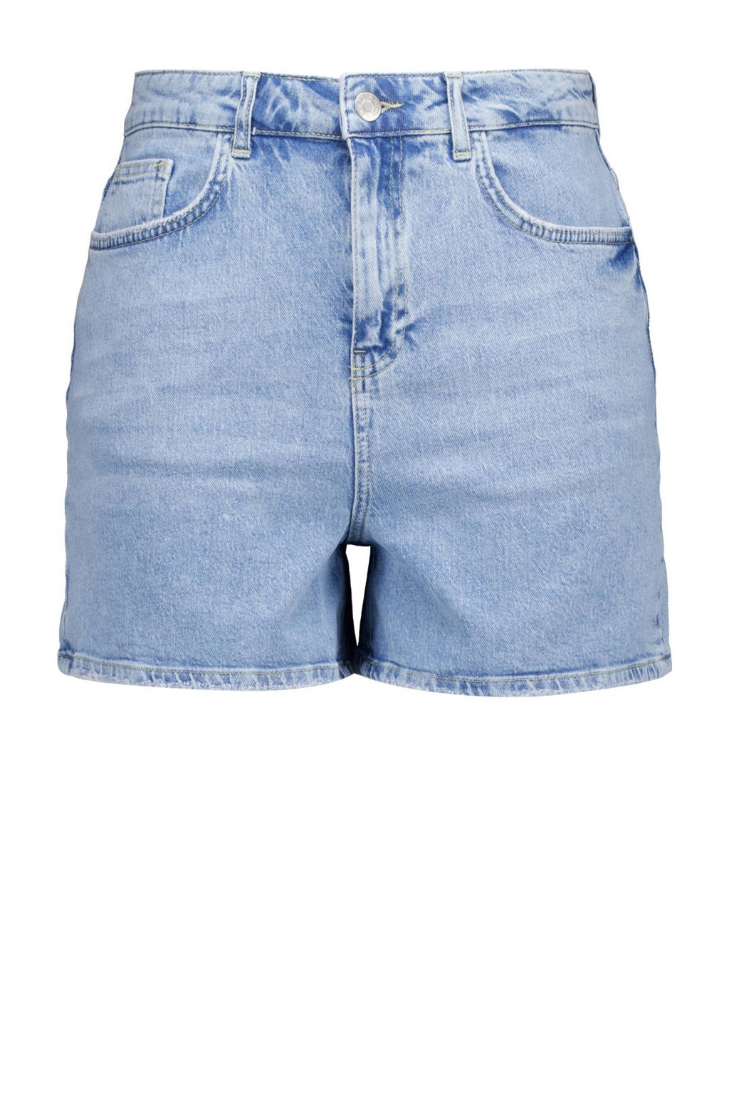 MS Mode high waist slim fit short light blue denim | wehkamp