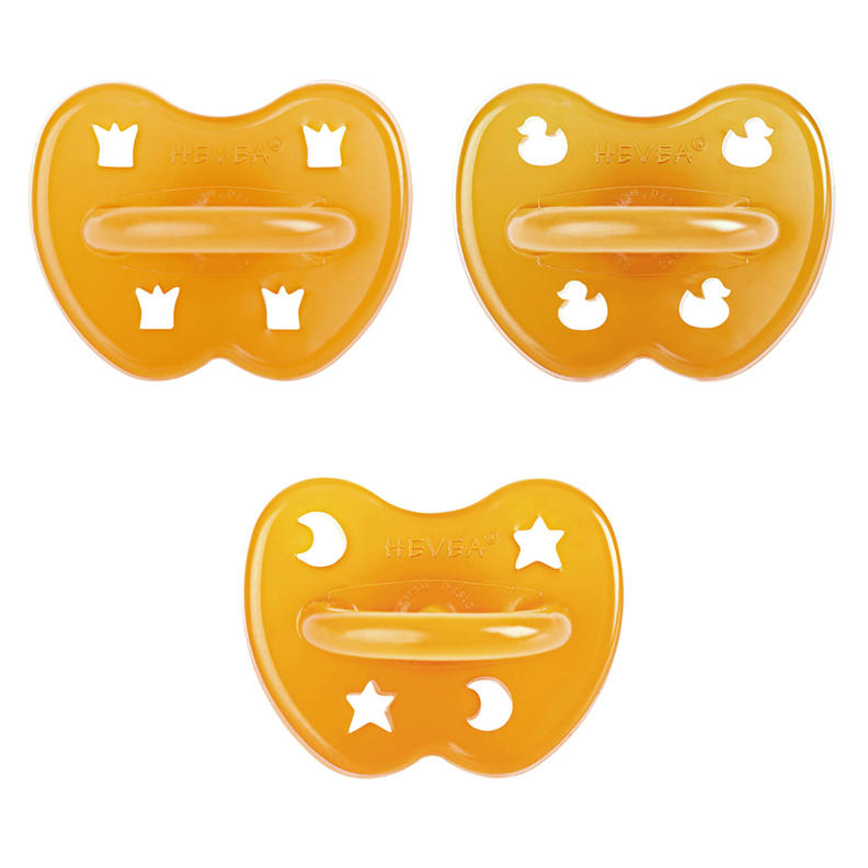 Hevea speen 3-pack sym/ortho/rond trial pack Natural | wehkamp