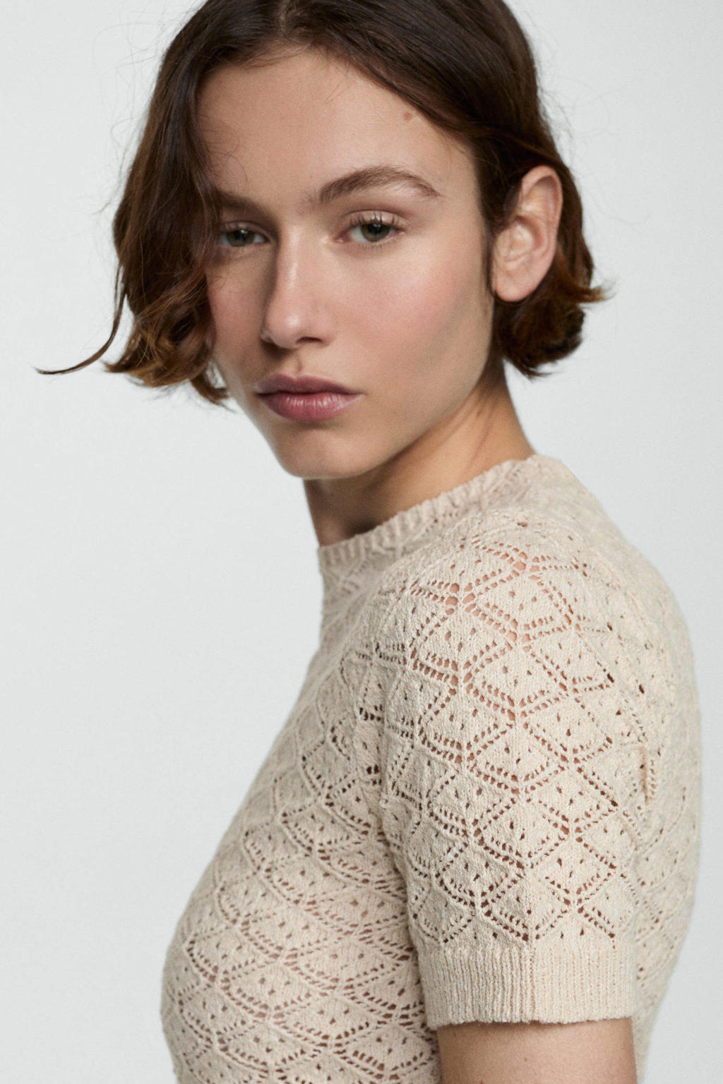 Mango gebreide top beige kopen? | Morgen in huis | wehkamp